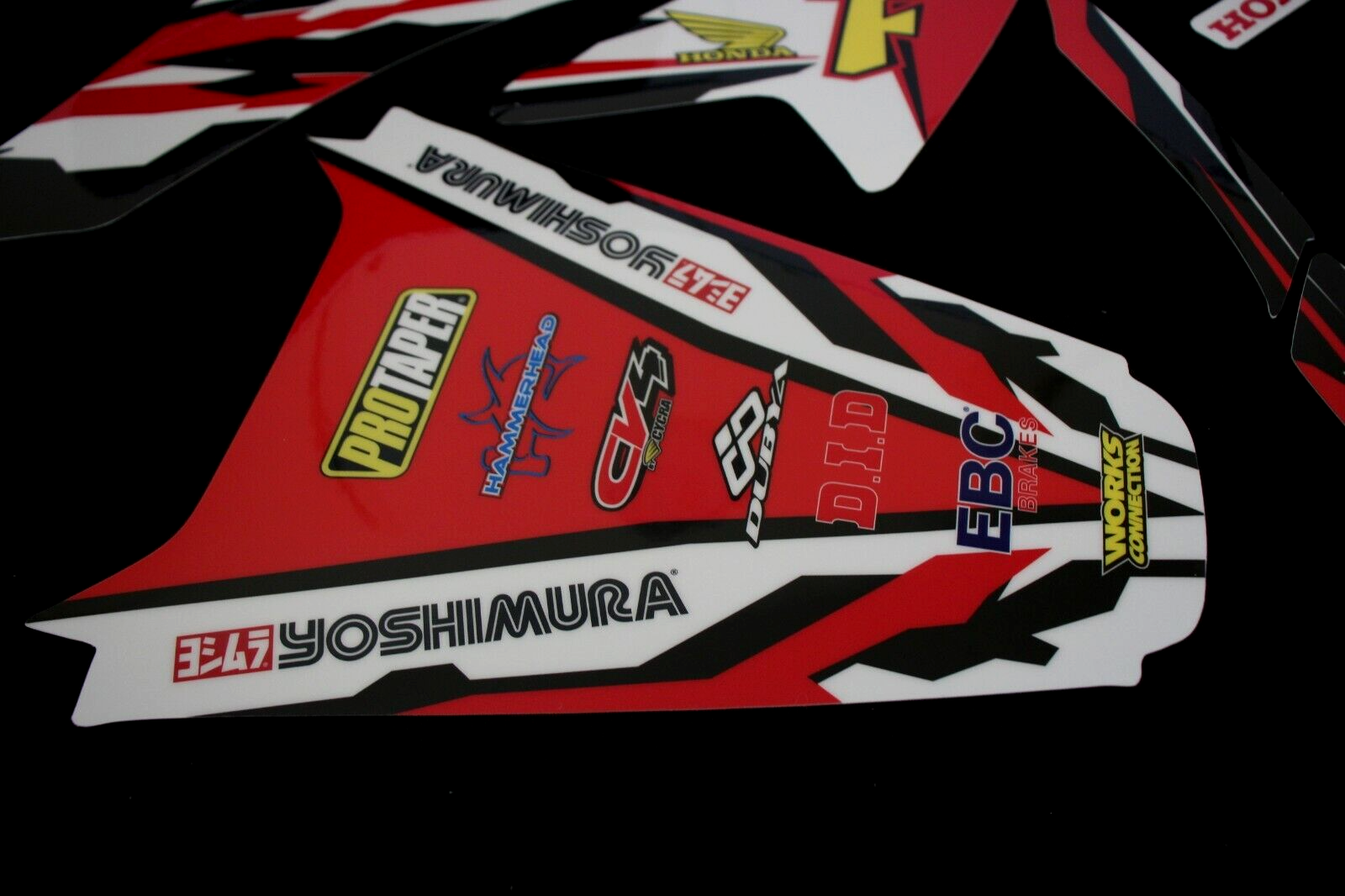 HONDA CRF70- CRF80- CRF100 RETRO MX GRAPHICS KIT DECALS KIT STICKER KIT ...