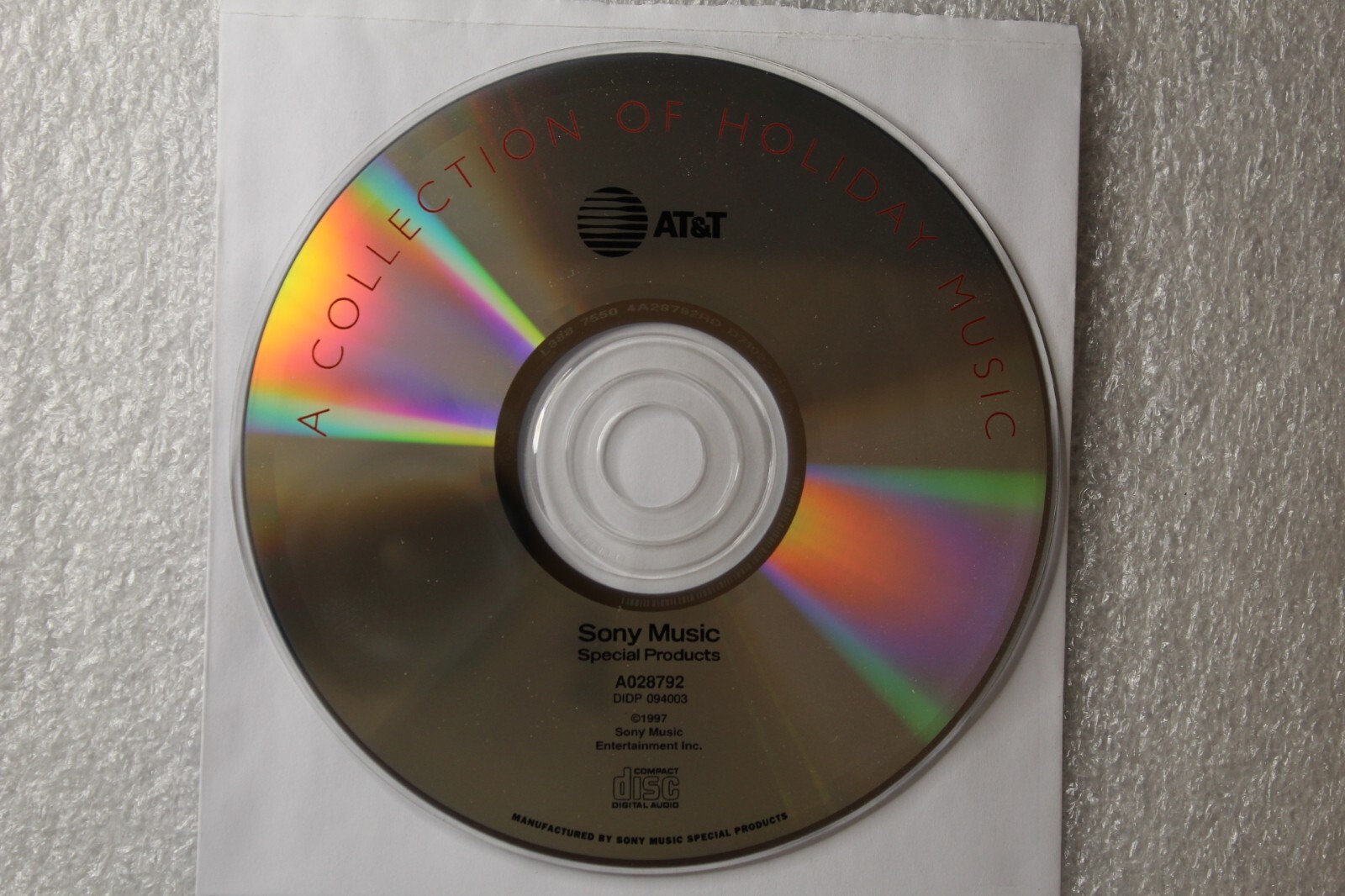 Music to Your Ears: A Collection of Holiday Music (CD, 1997, Sony) AT&T ...