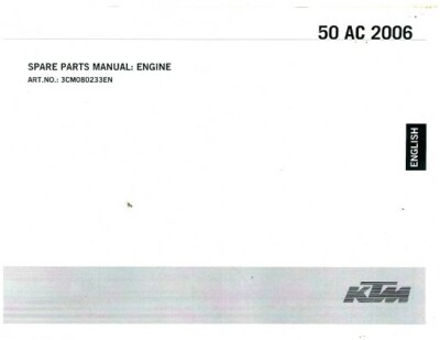 2006 KTM 50 AC Engine Spare Parts Manual : 3CM080233EN | eBay