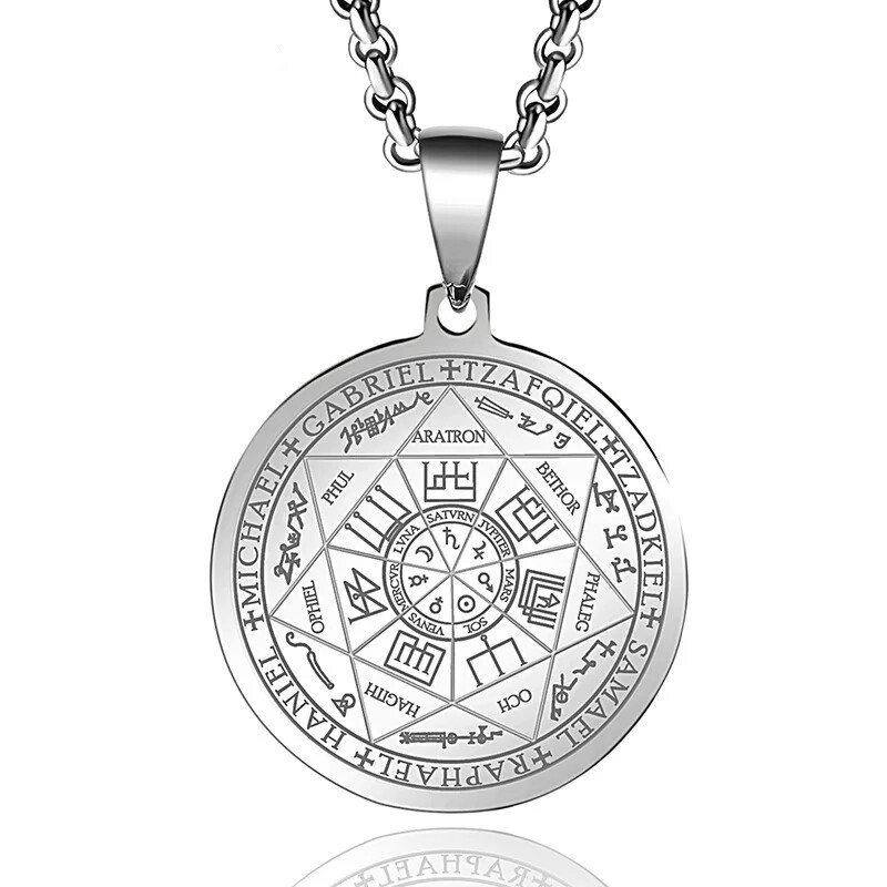 Seven Archangel Solomon Kabbalah Pendant Vintage Angel Seal Necklace | eBay