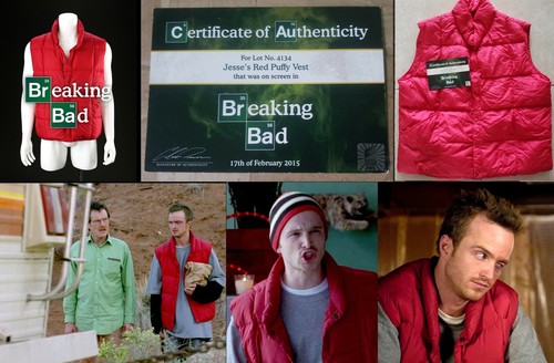 BREAKING BAD Wardrobe: Jesse Pinkman/Aaron Paul Red Puffy Jacket with ...