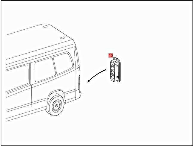Genuine MERCEDES 414 638 638/2 903 905 906 909 Hinged door 9018300042 ...