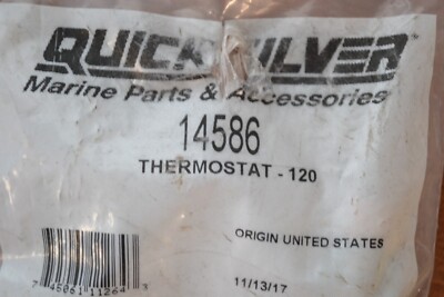 OEM Mercury Quicksilver 14586 Thermostat Kit 120 Degree | eBay