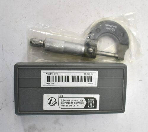 0-25mm Micrometer MHC Vernier Reading Carbide Face Tool w Case Army ...