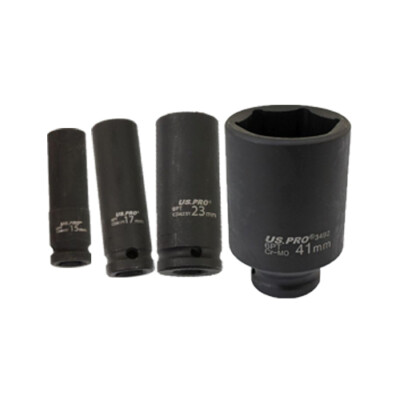 US PRO Impact Sockets Deep 1/2" Drive 6PT Hex 12PT Socket 10mm 13mm ...