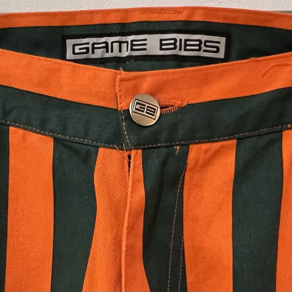 Game Bibs Miami Hurricanes Football Fan Orange Green Striped Shorts Men ...