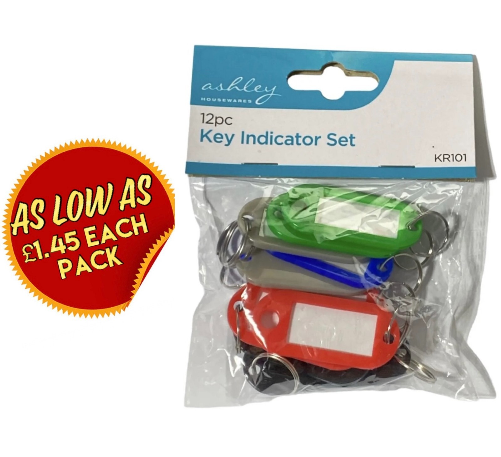 Ashley Housewares Key Indicator Tags with Labels - Pack of 12 uk seller ...