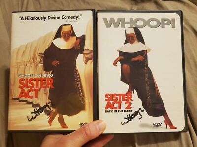 Whoopi Goldberg, Autographed DVDs X2 . Sister Act & Sister Act 2 ...