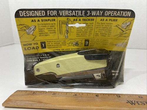 Vintage Original Arrow M25 Stapler Black White - Small Stapler | eBay