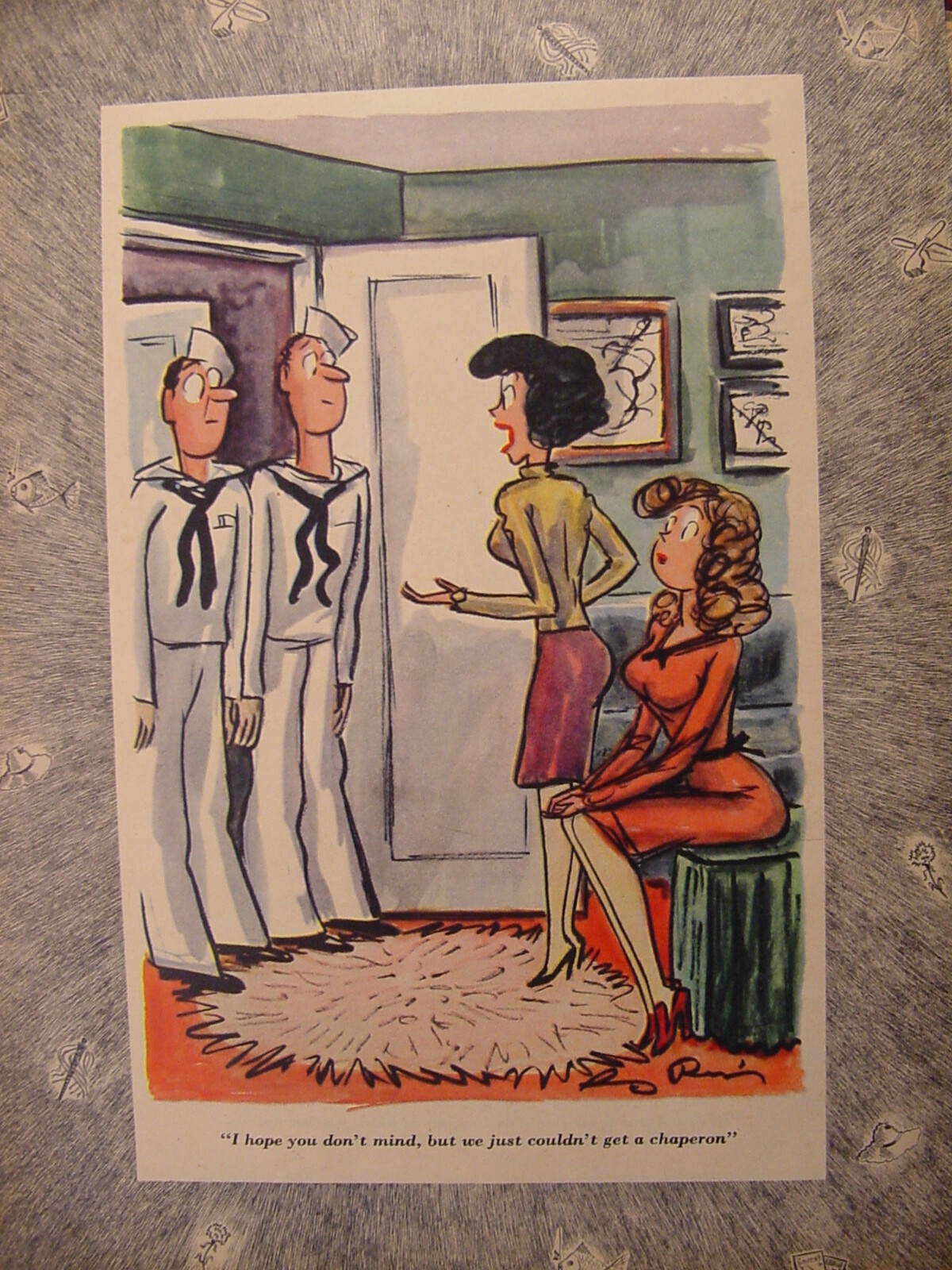 1945 Original Esquire Art WWII Era Vintage Esquire Cartoons! | eBay