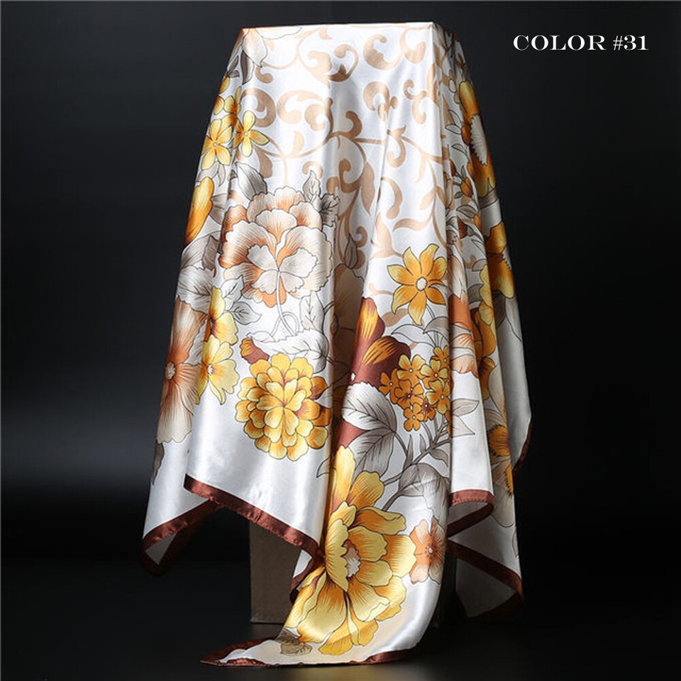 Women's Scarf Silk felling Square Head Scarfs 35"*35"(120 Styles) SHIP ...