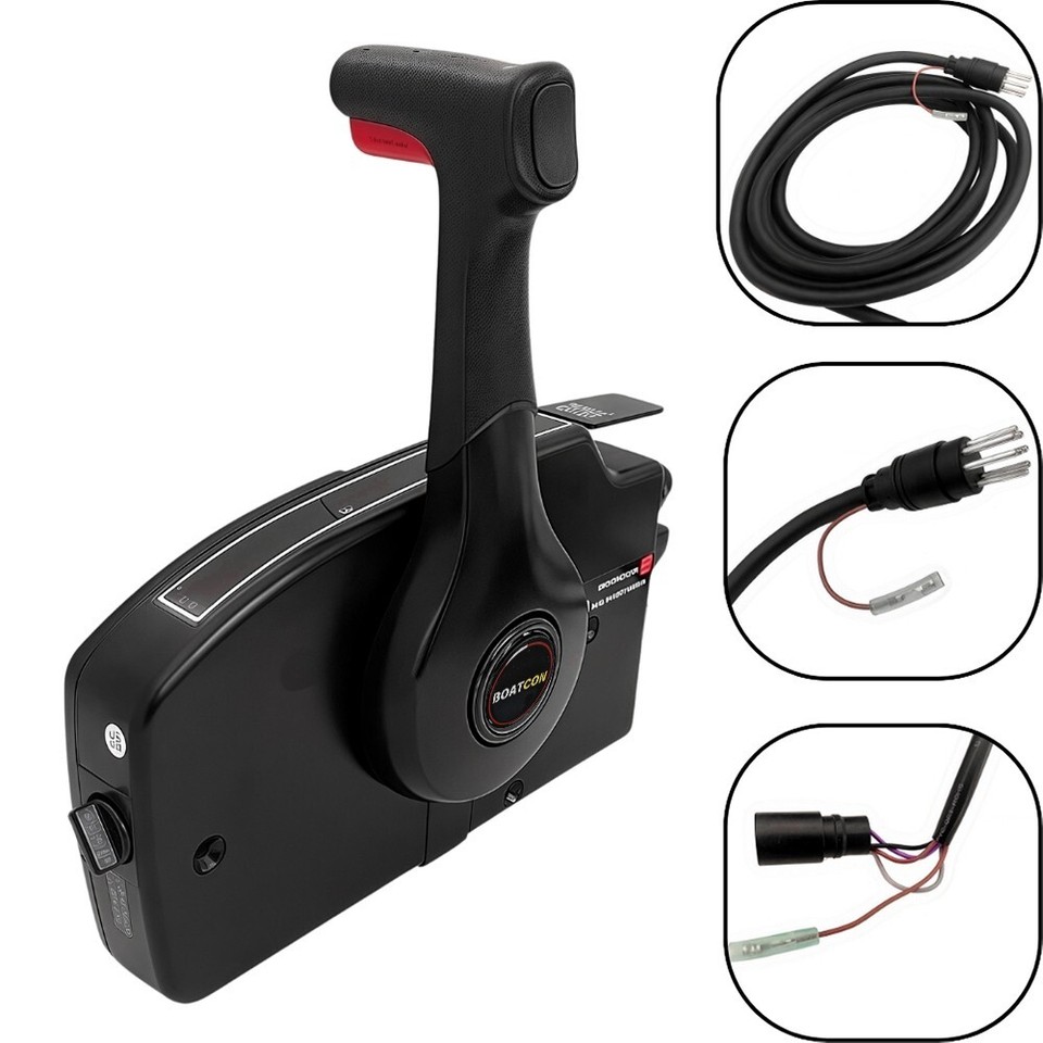 Side Mount Outboard Remote Control Box 881170A3 8Pin 16.5FT Cable For ...