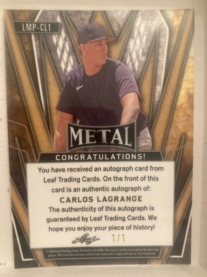 2023 Leaf Metal Carlos Lagrange 1/1 Gold Wave Auto | eBay
