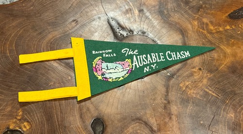 Vintage Felt Pennant The AUSABLE CHASM N.Y. Rainbow Falls | eBay