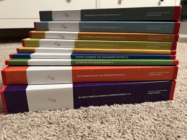 ATI NCLEX Content Mastery Series Bundle Textbooks - 9 Books, Nursing ...