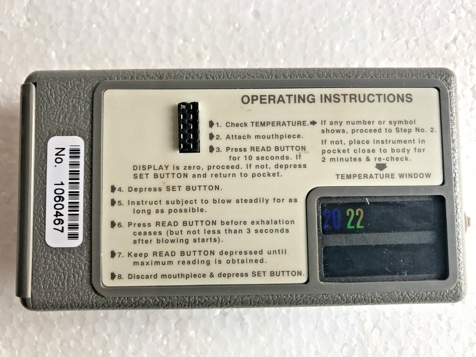 ALCO-SENSOR III Alcohol Meter Breath Analyzer- Electronic Breathalyzers ...