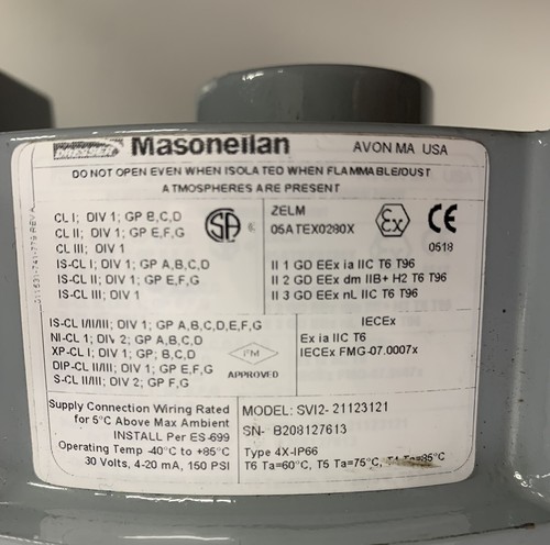 GE SV12-21123121 SVI-II AP valve positioner MASONEILAN *CLEAN* for sale ...