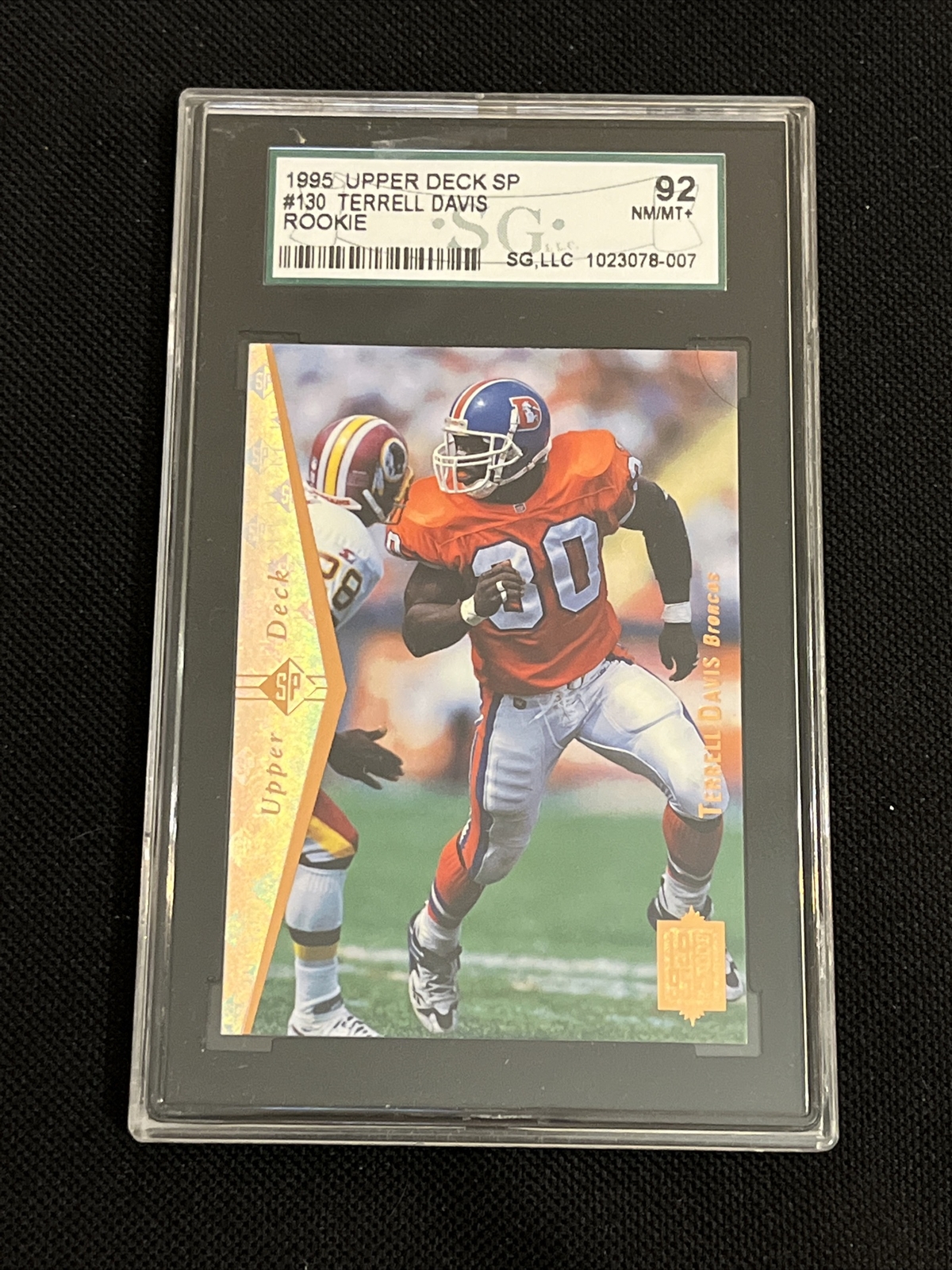 TERRELL DAVIS 1995 UPPER DECK SP ROOKIE AUTHENTIC CARD SGC GRADED NR ...
