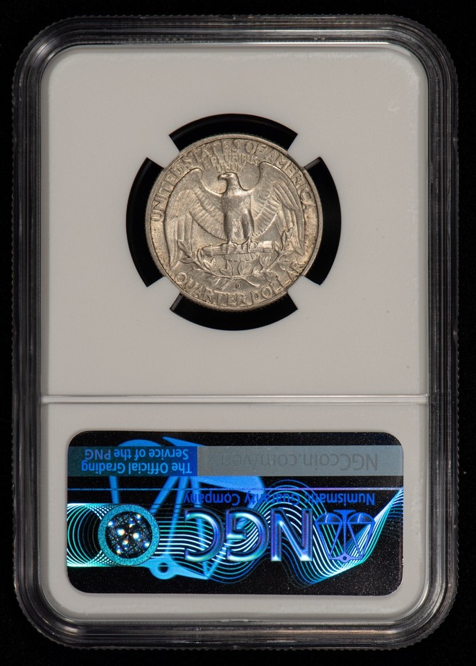 1964-D 25c Washington Silver Quarter - Type C Reverse FS-901 - NGC AU ...