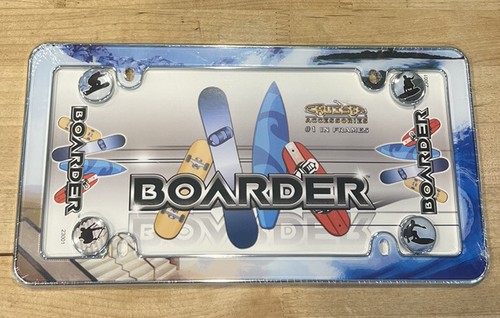 Boarder Surfer Surfboard Plastic License Plate Frame NEW IN PACKAGE | eBay