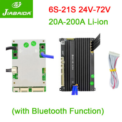 JBD SMART BMS 8S-21S 20A-200A 24V-72V Li-ion Battery Balance Bluetooth ...