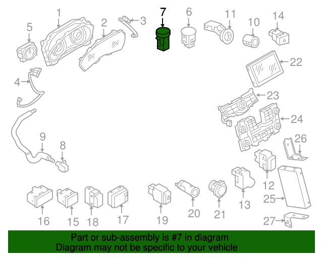 Genuine OEM Sun Load Sensor For 14-18 Infiniti QX80 QX56 Nissan Armada ...