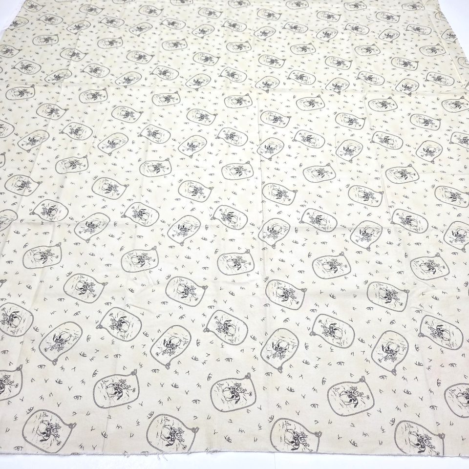 Cowgirl Rose Lynn Brown Moda Fabric 1.5Y Tossed Drawings Letters Black ...