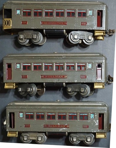 lionel deluxe 605 gray passenger cars ca 1926 d144 | eBay
