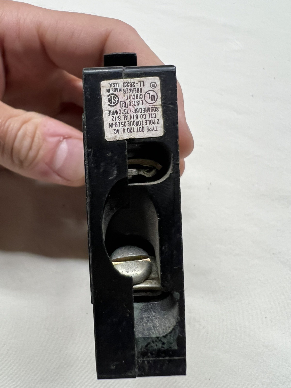Square D QOT LL-2823 1 Pole Twin 20A 120V Plug In Tandem Metal Hook ...