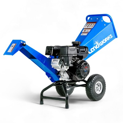 LANDWORKS WOOD CHIPPER SHREDDER HEAVY DUTY 7 HP GAS COMPACT GUO067 ...