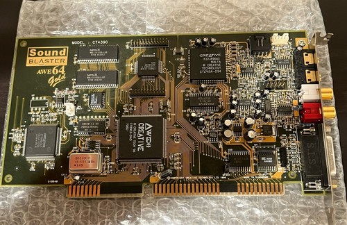 Vintage Creative Sound Blaster AWE64 Gold CT4540 ISA Audio Card | eBay