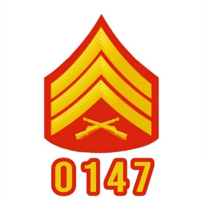 USMC Sgt 0147 Decal - USMC MOS Decal - USMC Rank Decal - USMC Veteran 3 ...