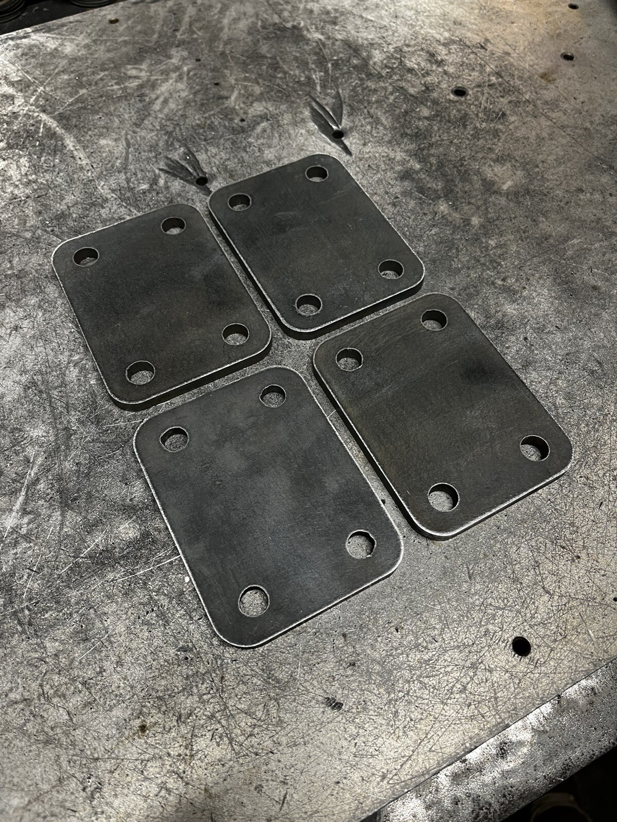 caster wheel mounting plate 1/4” steel (Set Of 4) | eBay