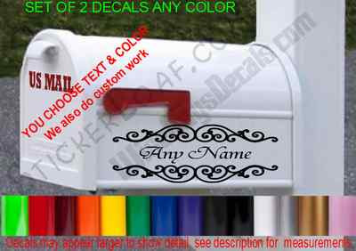 MAILBOX Name Decal sticker DECALS Mail Box USPS House Address Family ...