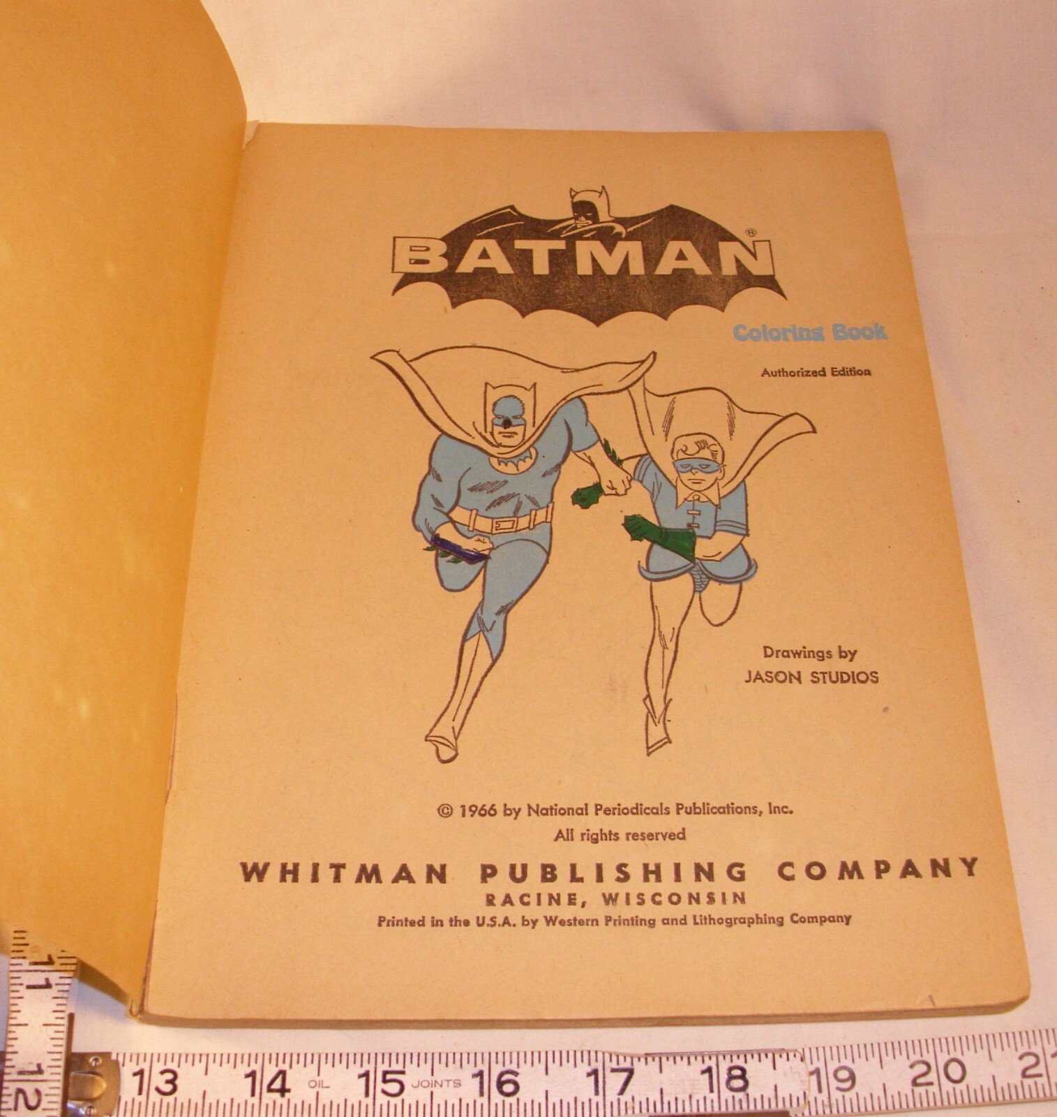 WHITMAN BATMAN COLORING ACTIVITY BOOK 1966 | eBay