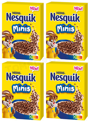 4 BOXES NESQUIK MINIS Cocoa Flavor Breakfast Cereals NEW 300g 10.5oz | eBay