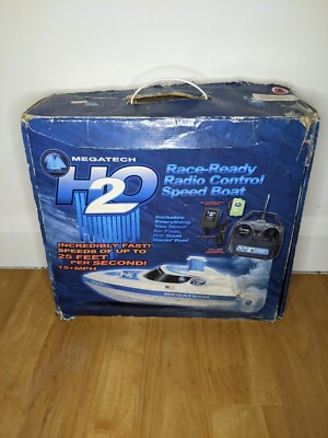 2002 H2O MEGATECH REMOTE CONTROL RC HIGH SPEED RACING BOAT 25ft Per ...