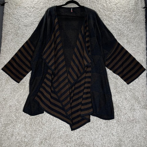 Roni Rabl Open Cárdigan Women’s One Size Geometric Brown Lagenlook Boho ...