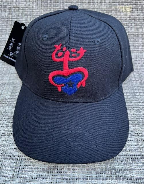 PUERTO RICO Coqui Taino Frog Heart w/ Star Embroidered Black HAT CAP ...
