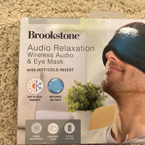 Brookstone Wireless Bluetooth Audio Relaxation Eyemask - New Box | eBay