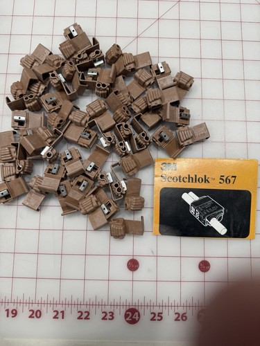 (56) 3M Scotchlok 567 Self-Stripping Electrical Tap Connector BROWN ...