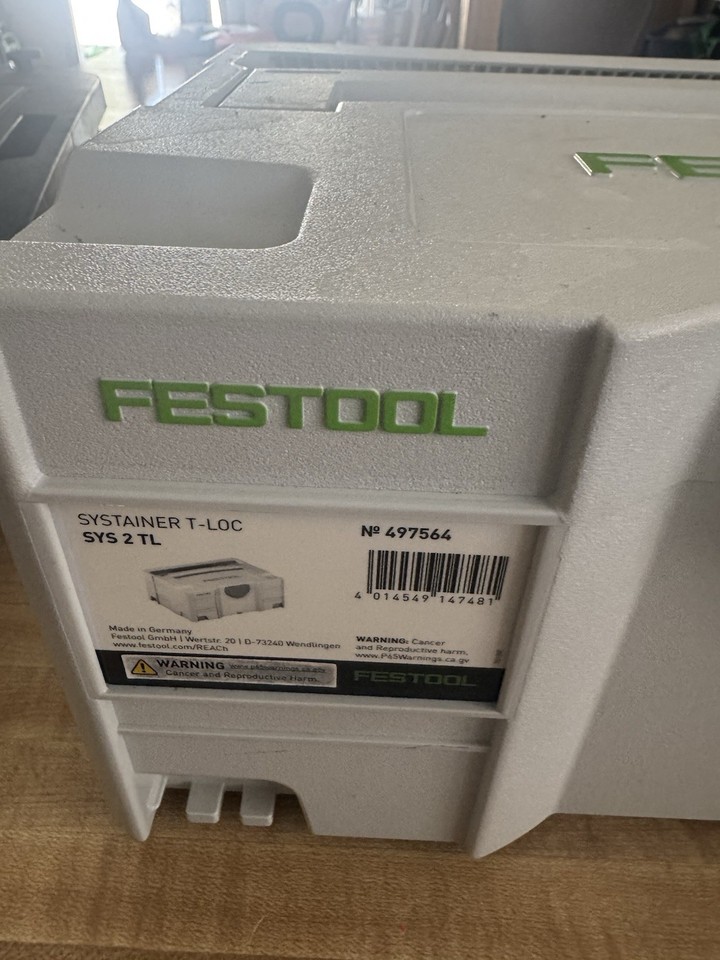 Festool Tool EMPTY Box Replacement - Case Only Empty Sys 2 TL No 497564 ...