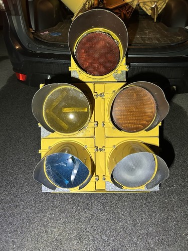 McCain 12” Aluminum Traffic Signal 5 Light Set – Tested Working, Turn ...