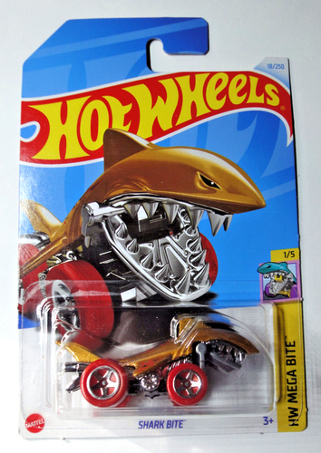 Hot Wheels - Shark Bite - Gold - Long Card 1:64 - HW Mega Bite 2024 ...