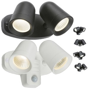 Twin Spot 18W LED IP65 Outdoor Wall Security PIR Motion Sensor ...