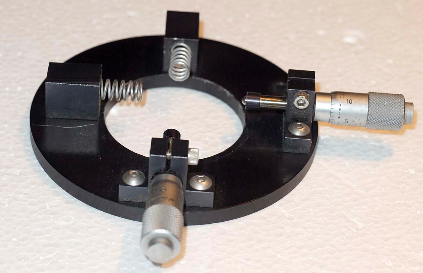 Adjustable Precise Circular Mount with Mitutoyo Micrometers | eBay