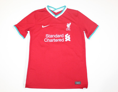 Boys Nike Dry Fit Liverpool 2020 2021 Red Home Football Soccer Jersey ...