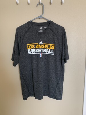 Men Adidas LA Lakers Gray Shirt Polyester Small. Good Condition. | eBay