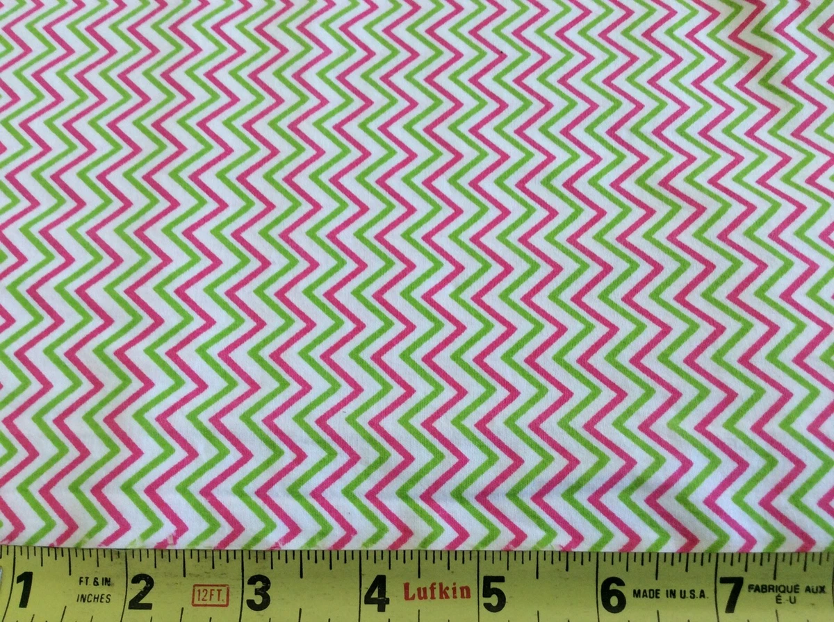Lime Green And Hot Pink Chevron Pattern