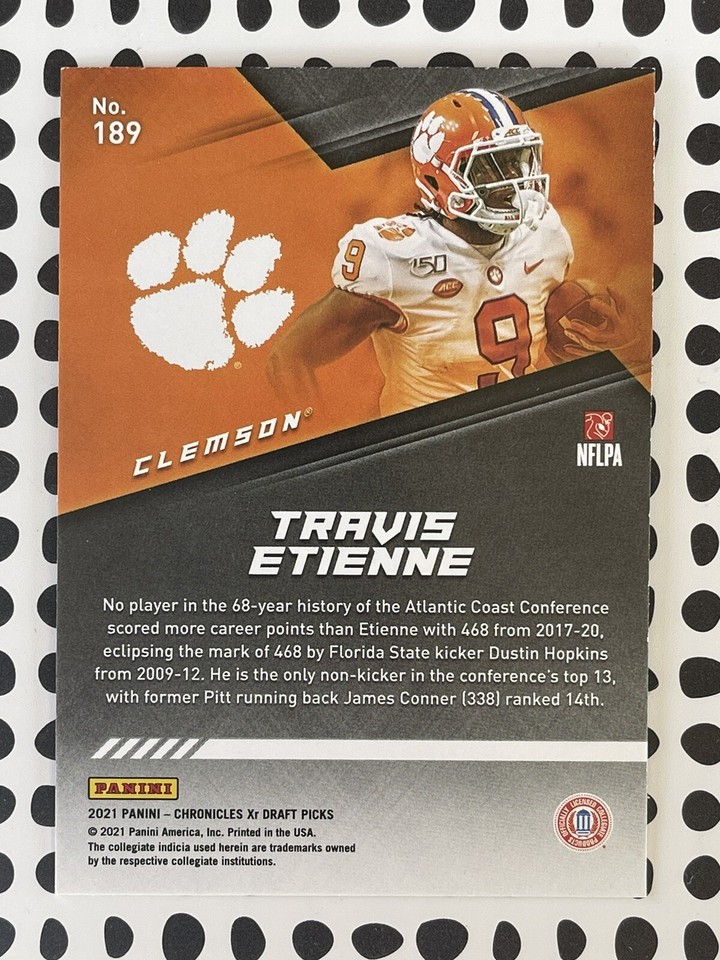 2021 Panini Chronicles Xr Draft Picks #189 Travis Etienne Rookie Card ...